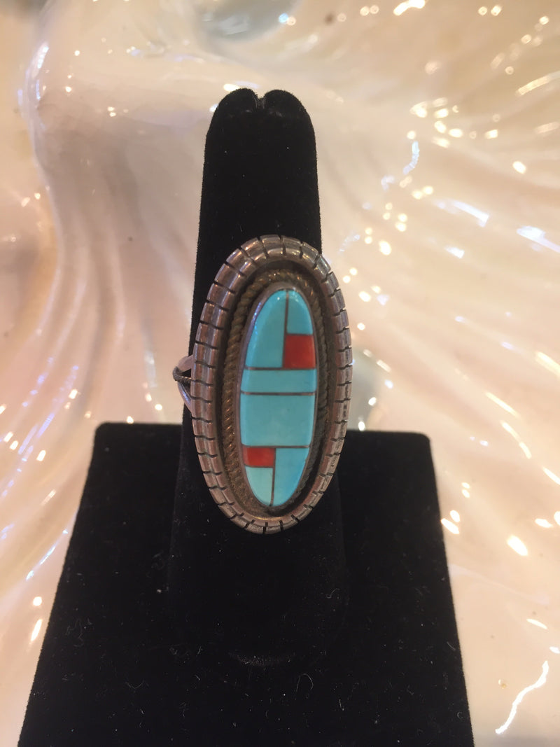 Zuni inlay ring – The Turquoise People